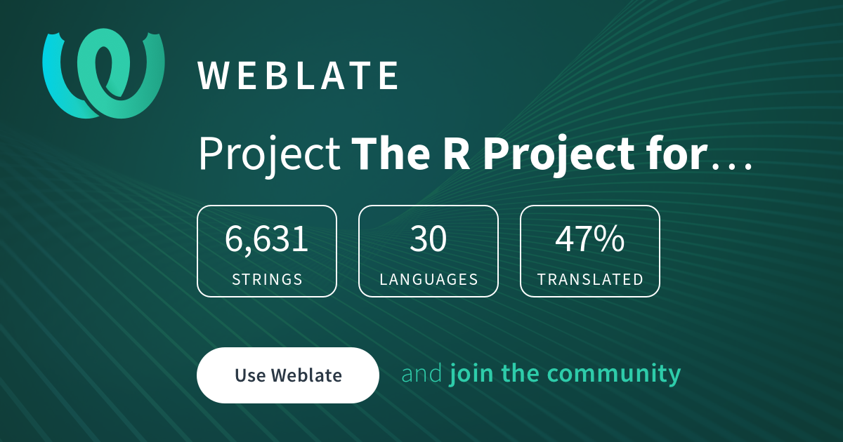 The R Project for Statistical Computing @ Weblate